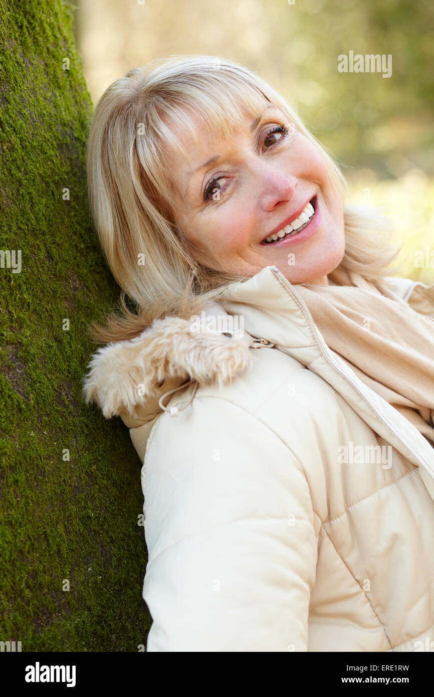 Mature woman outdoors hi-res stock photography and images - Alamy