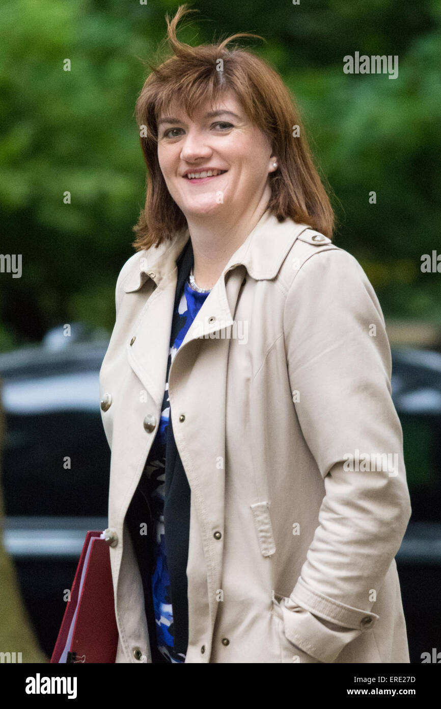 London, UK. 2nd June, 2015. Education Secretary Nicky Morgan arrives at ...
