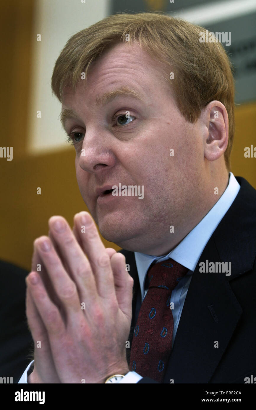 The leader of the Liberal Democrats, Charles Kennedy MP, speaking at a ...