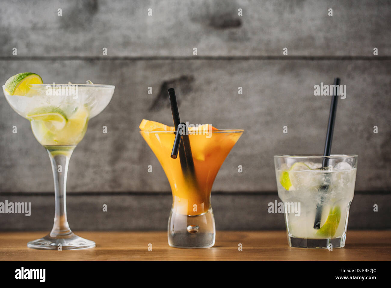 Variety of fruit cocktail drinks Stock Photo - Alamy