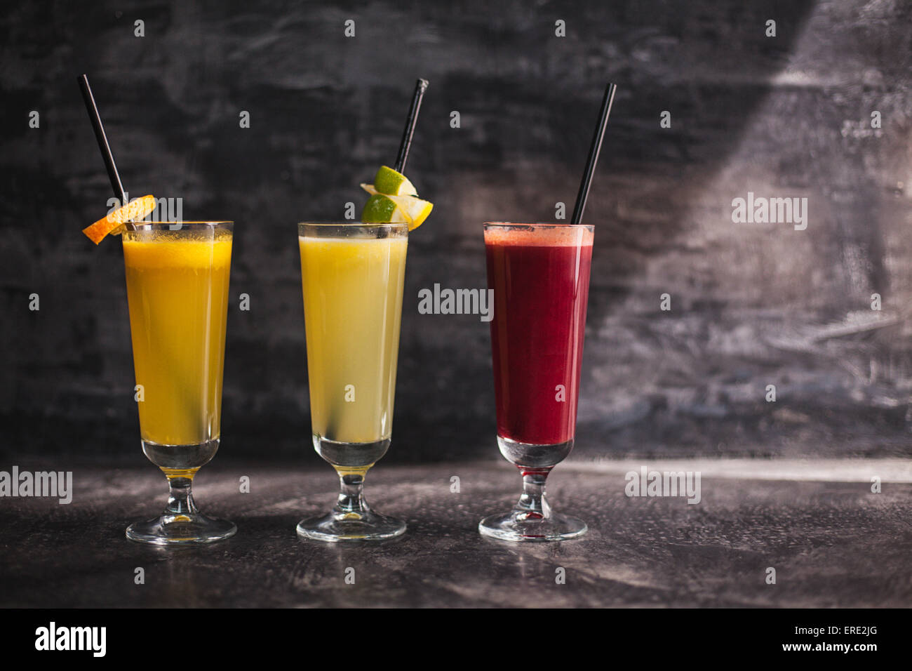 Close up of variety of healthy juices Stock Photo - Alamy