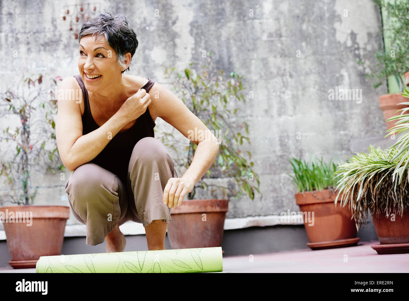 Rolling out up mat hi-res stock photography and images - Alamy