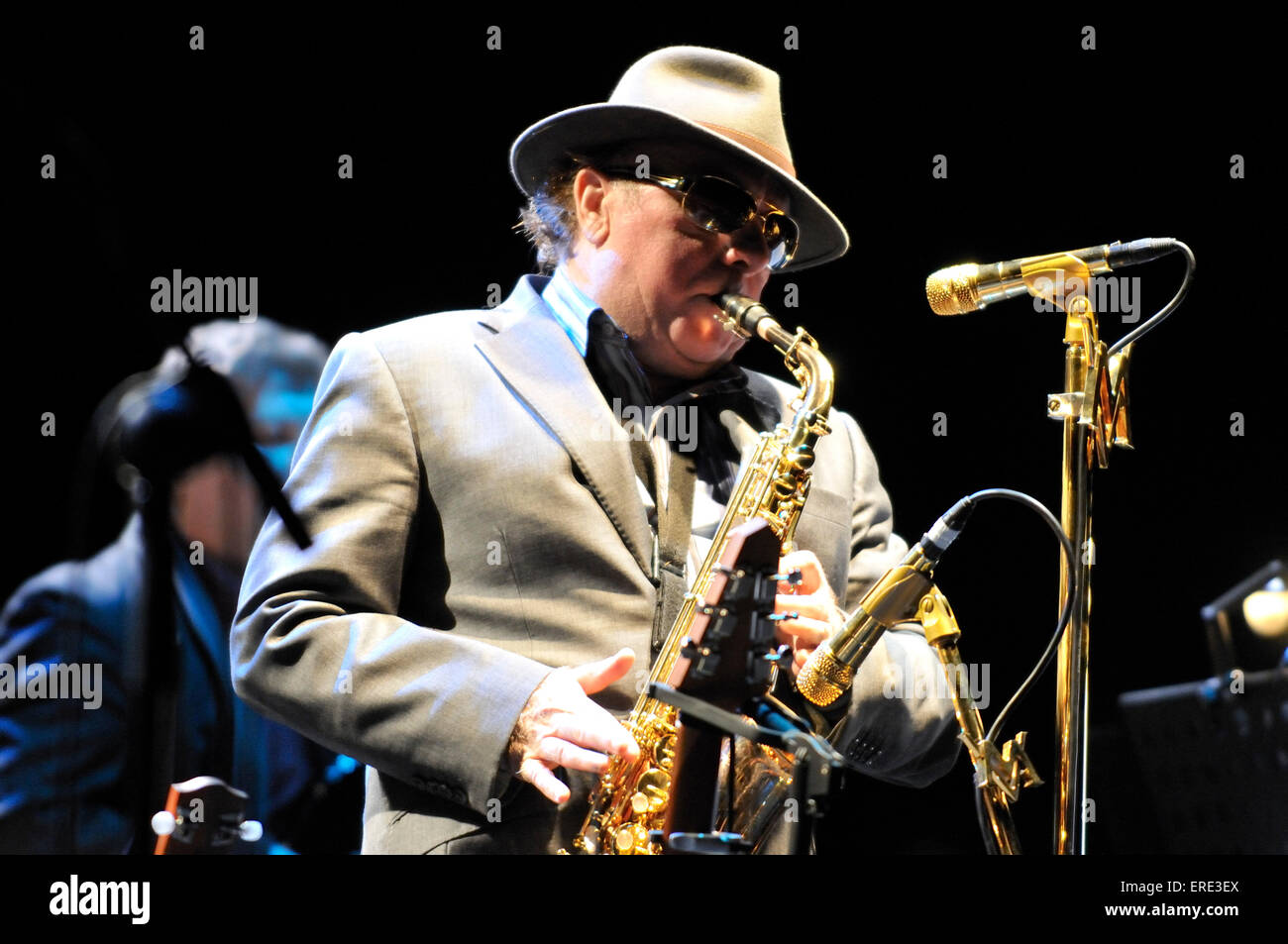 Van Morrison in concert at the Cheltenham Jazz Festival, England, 30/04 ...