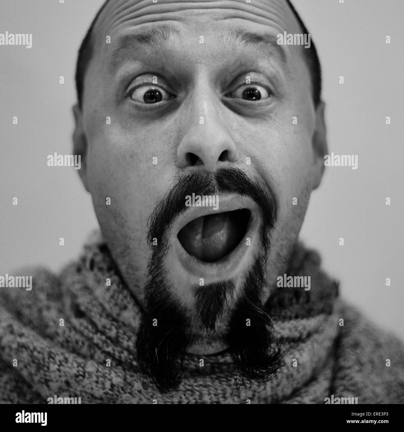 Surprised person Black and White Stock Photos & Images - Alamy