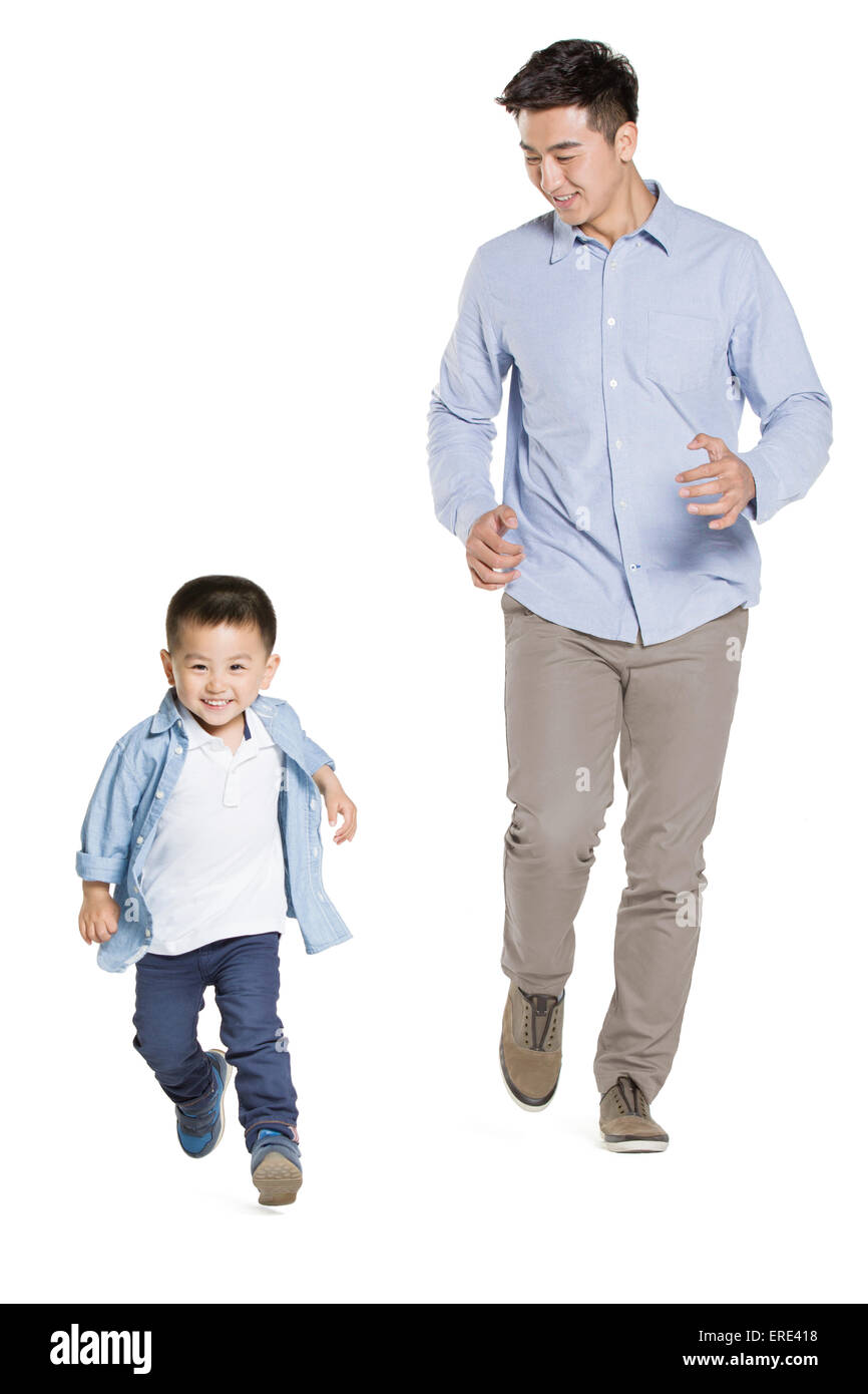 Indian father and son Cut Out Stock Images & Pictures - Alamy