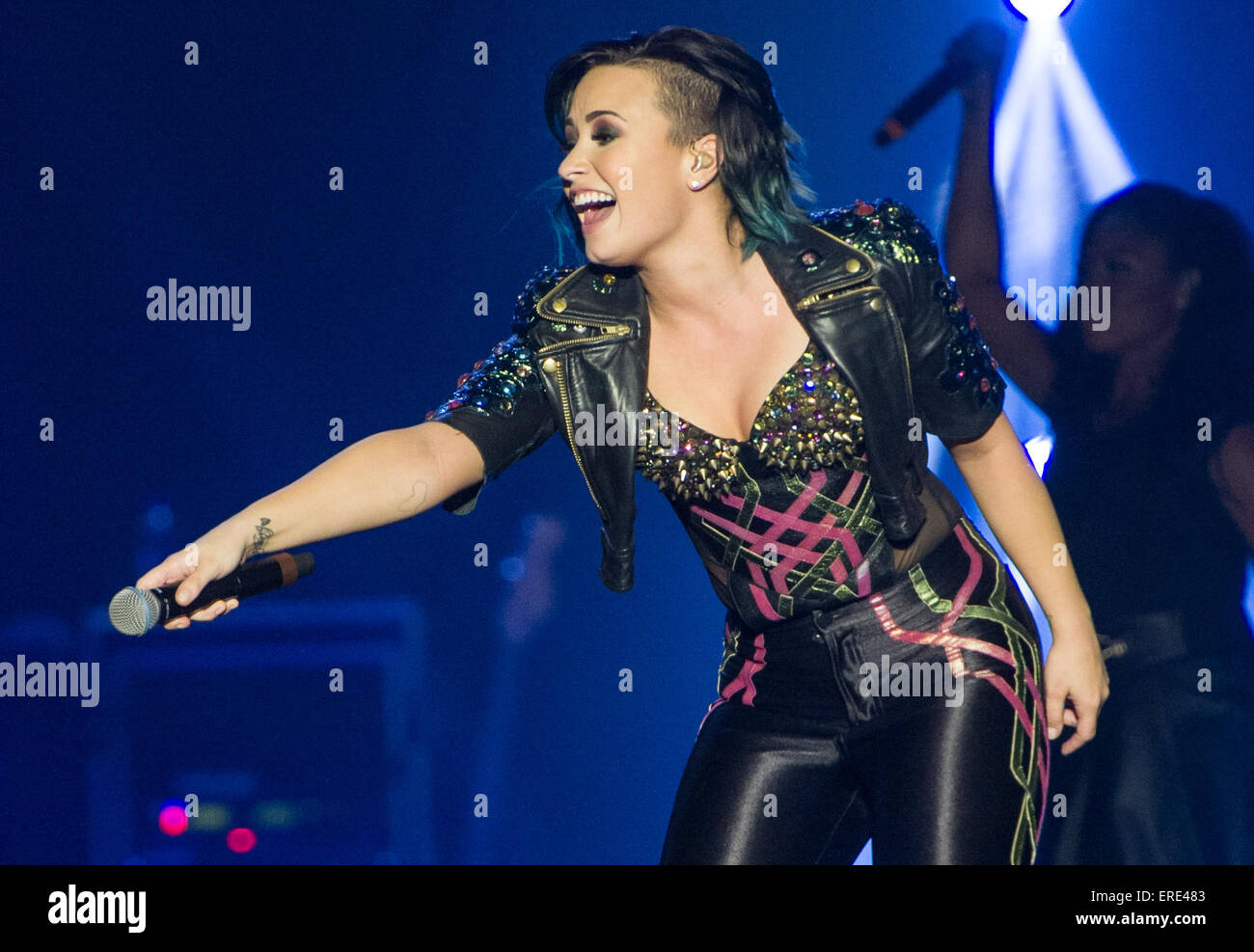 Demi Lovato performs live in concert at the NIA (National Indoor Arena ...