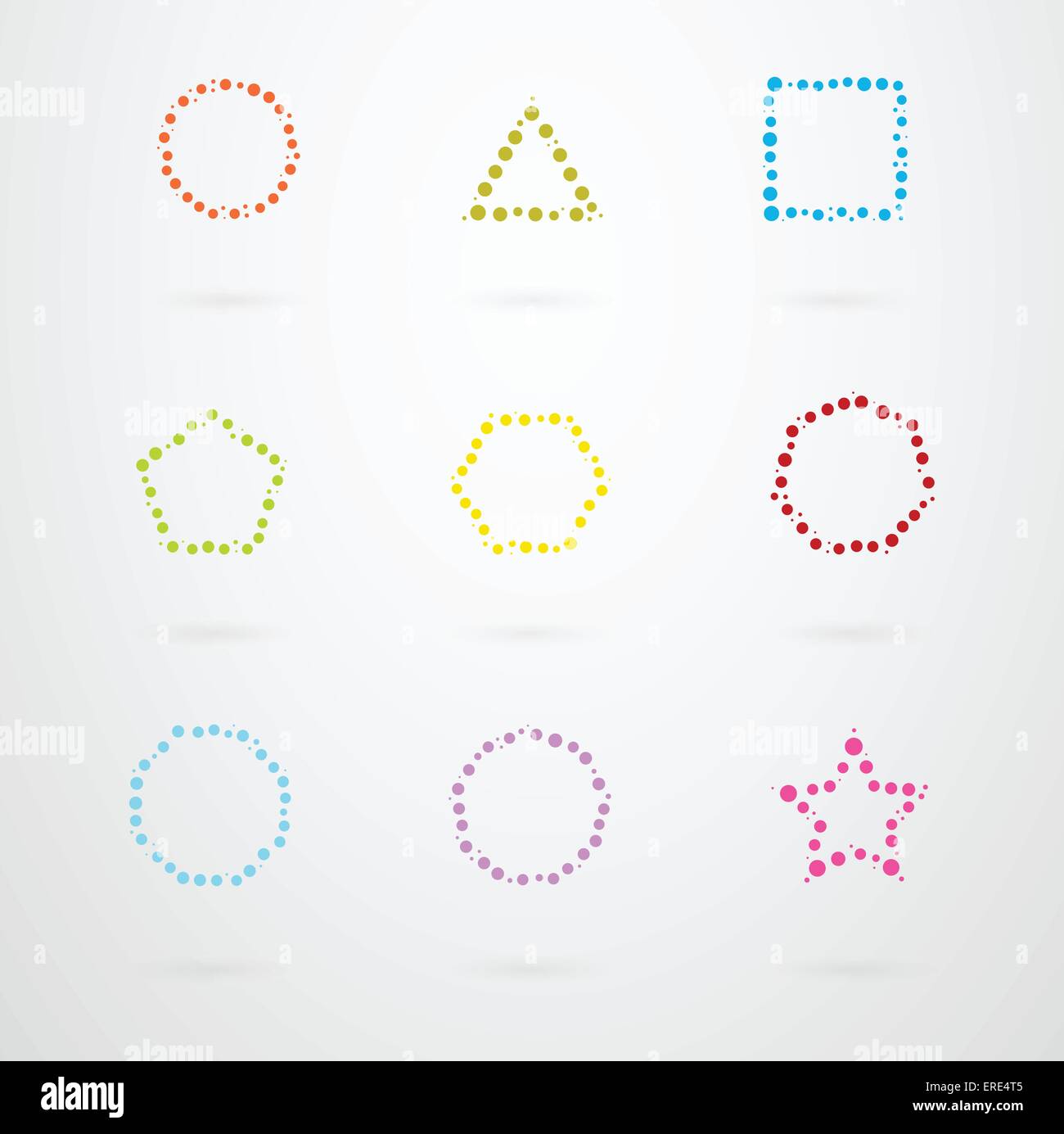 Basic Geometric Shapes Vector Icon Set Stock Vector Image & Art - Alamy