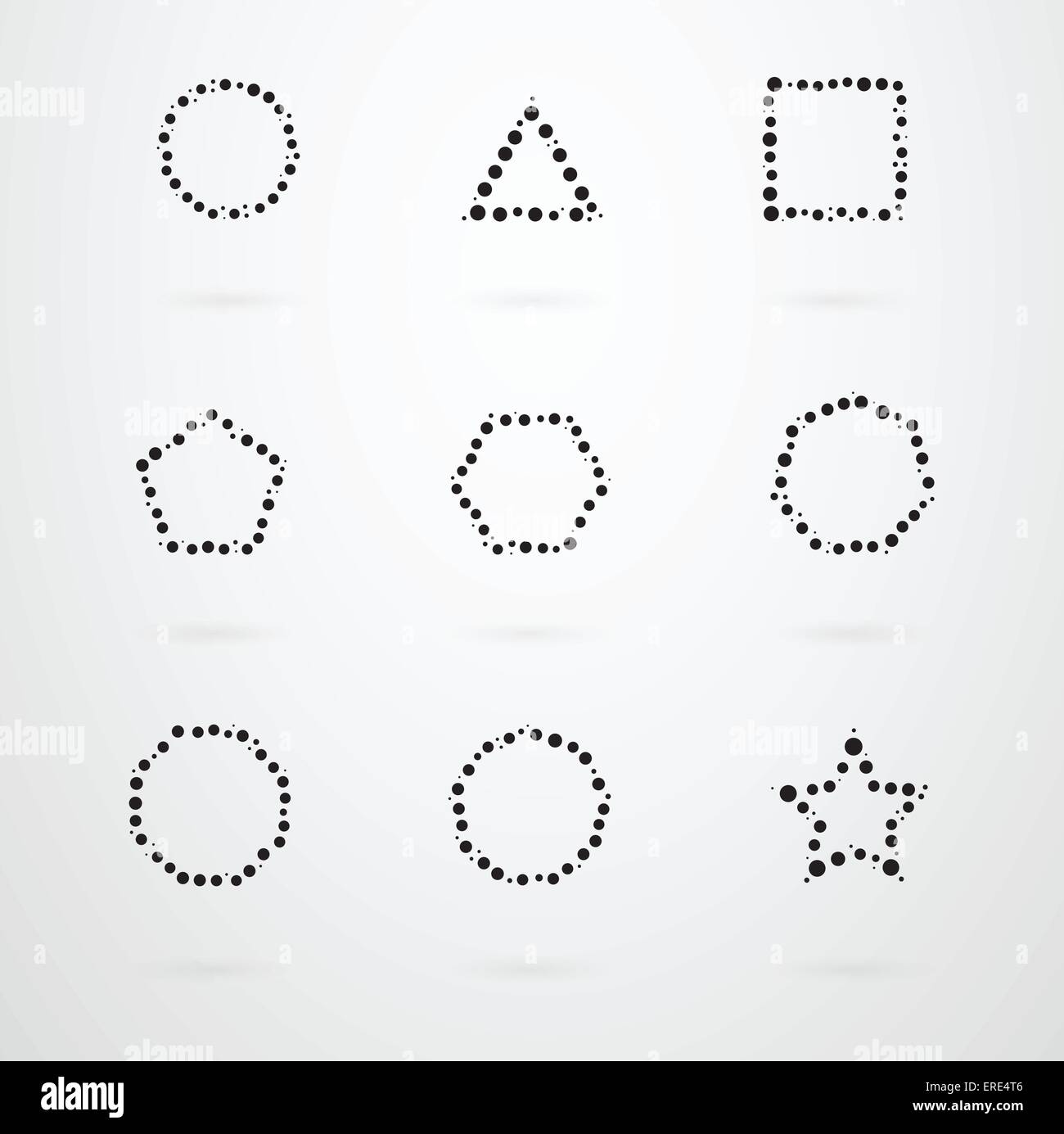 Basic Geometric Shapes Vector Icon Set Stock Vector Image & Art - Alamy