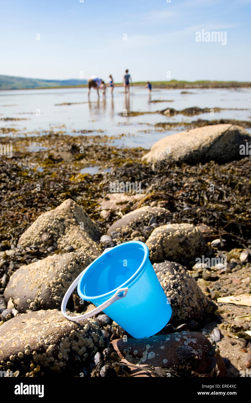 Cornwall rock pooling children hi-res stock photography and images - Alamy