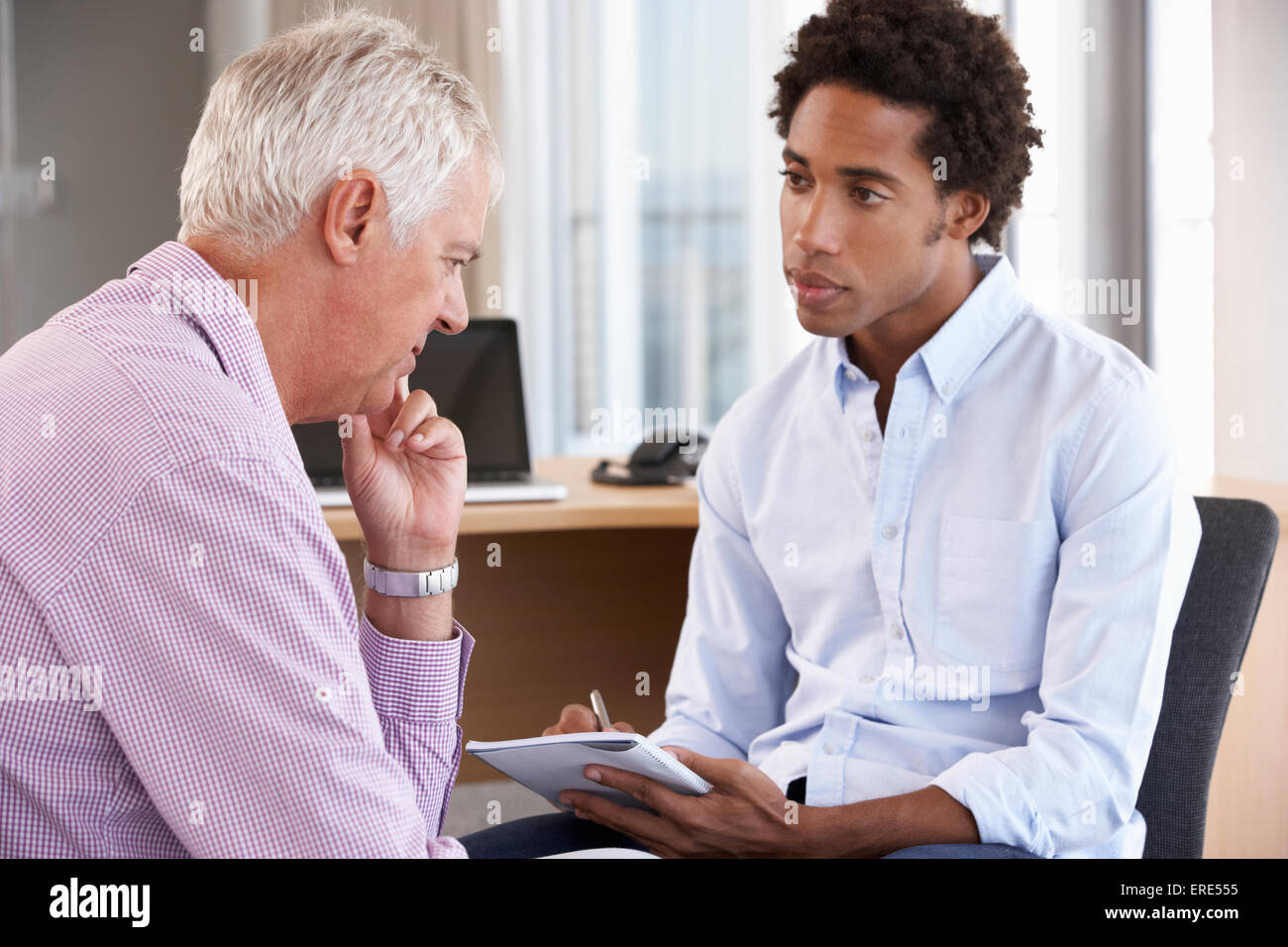 Middle Aged Man Having Counselling Session Stock Photo - Alamy