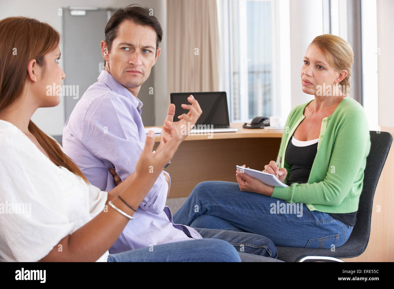 Couple Having Counselling Session Stock Photo - Alamy