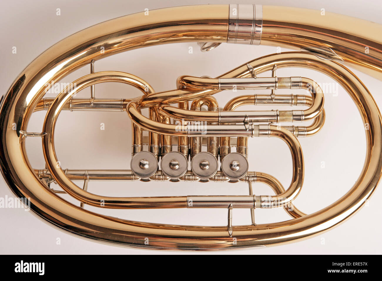 Wagner Tuba, detail of tubing Stock Photo - Alamy