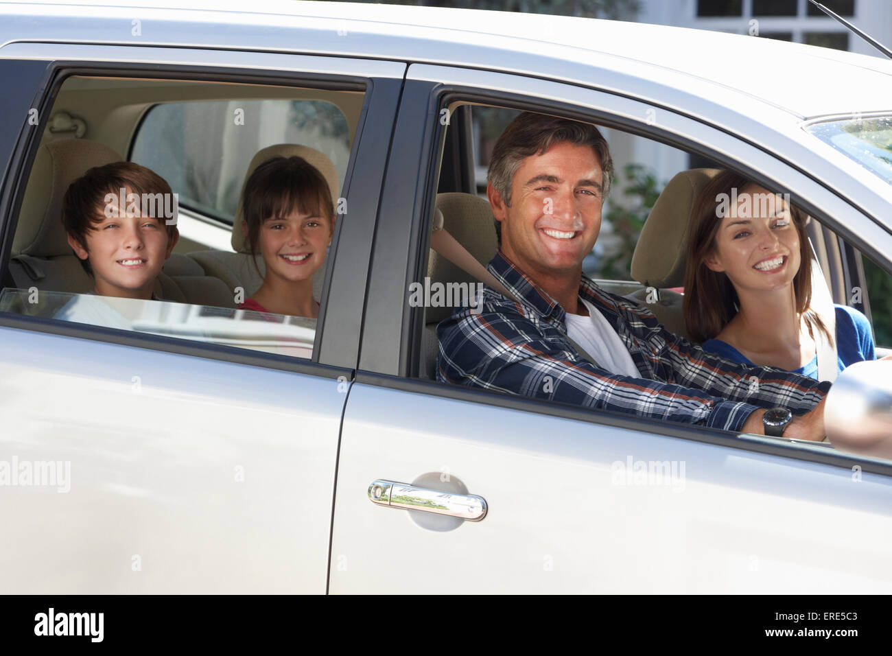 10 year old boy driving car hi-res stock photography and images - Alamy