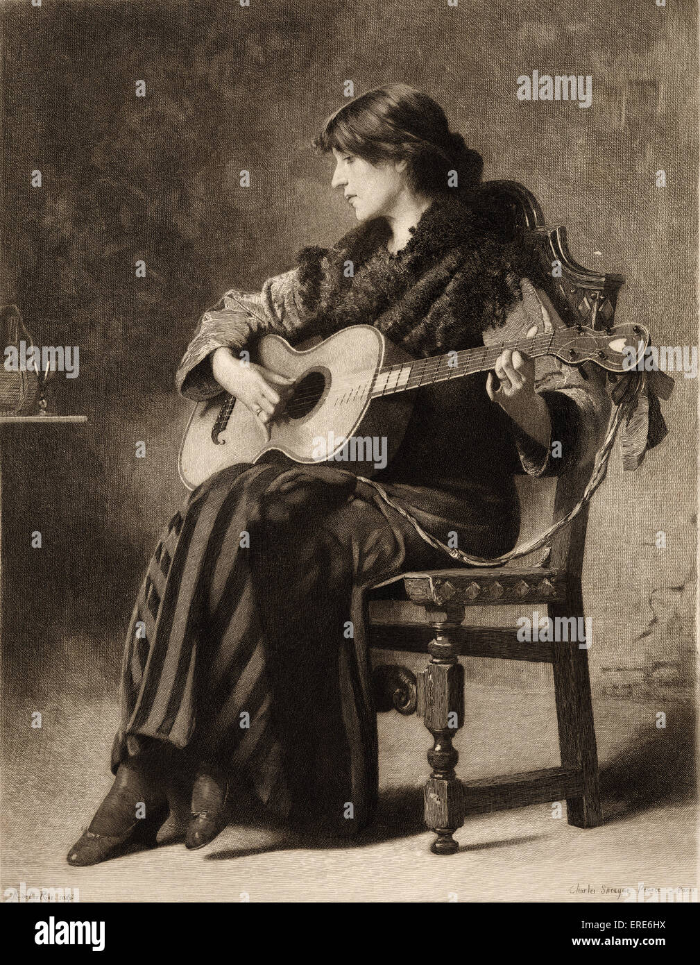 'Prelude' by Charles Sprague Pearce, Paris, R. de los Rios sculpt ...