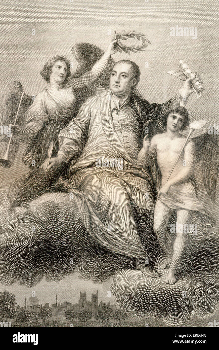 The Apotheosis of Handel'. Portrait of George Frideric Handel ...