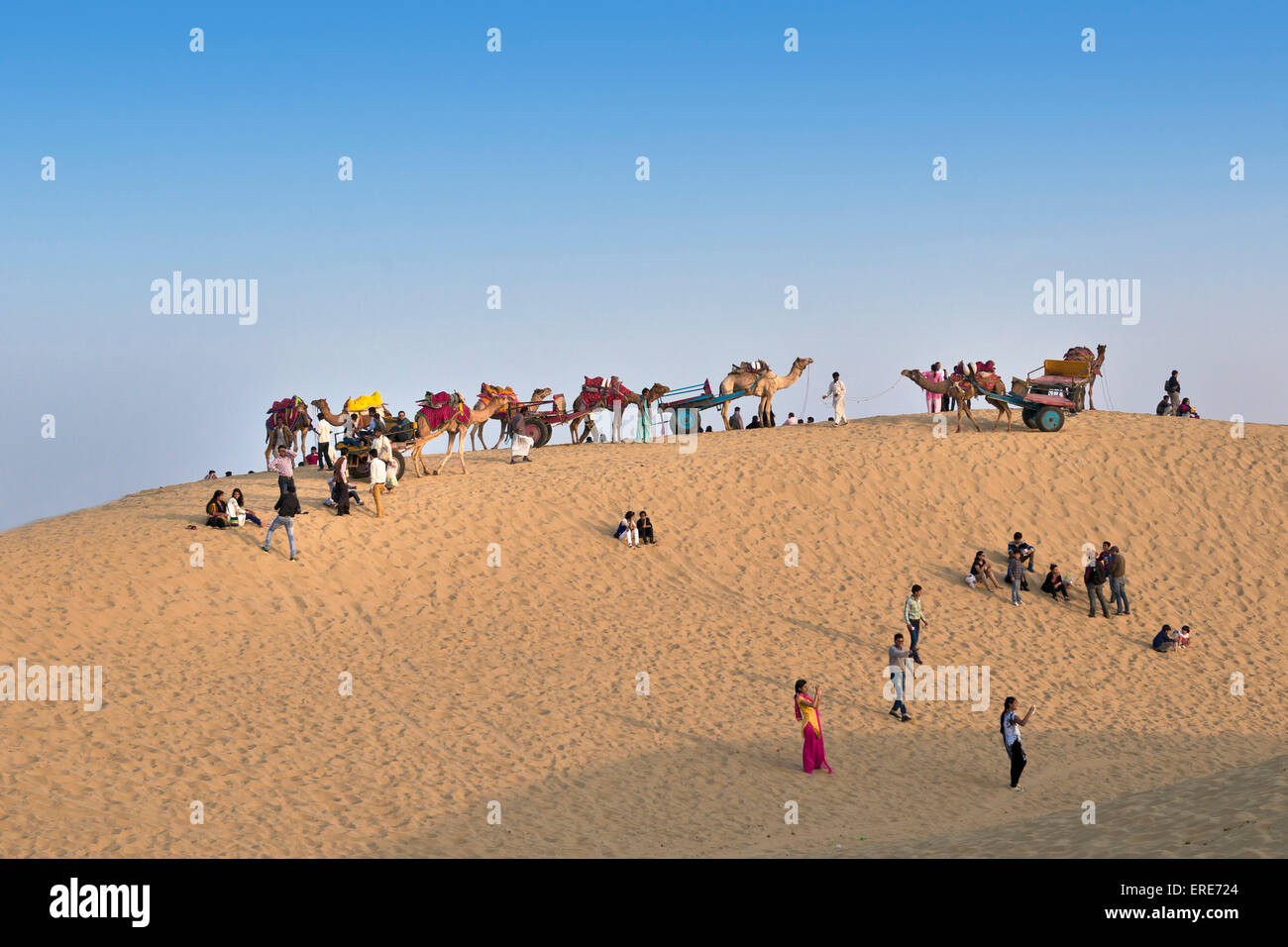 India, Rajasthan, Jaisalmer, camel ride desert Stock Photo - Alamy