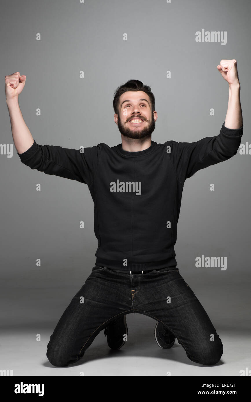 portrait of a very happy man Stock Photo - Alamy