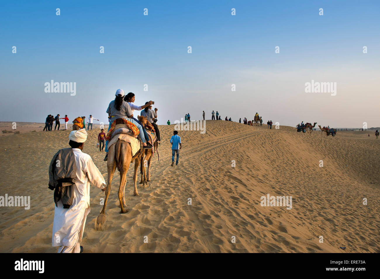 India, Rajasthan, Jaisalmer, camel ride desert Stock Photo - Alamy