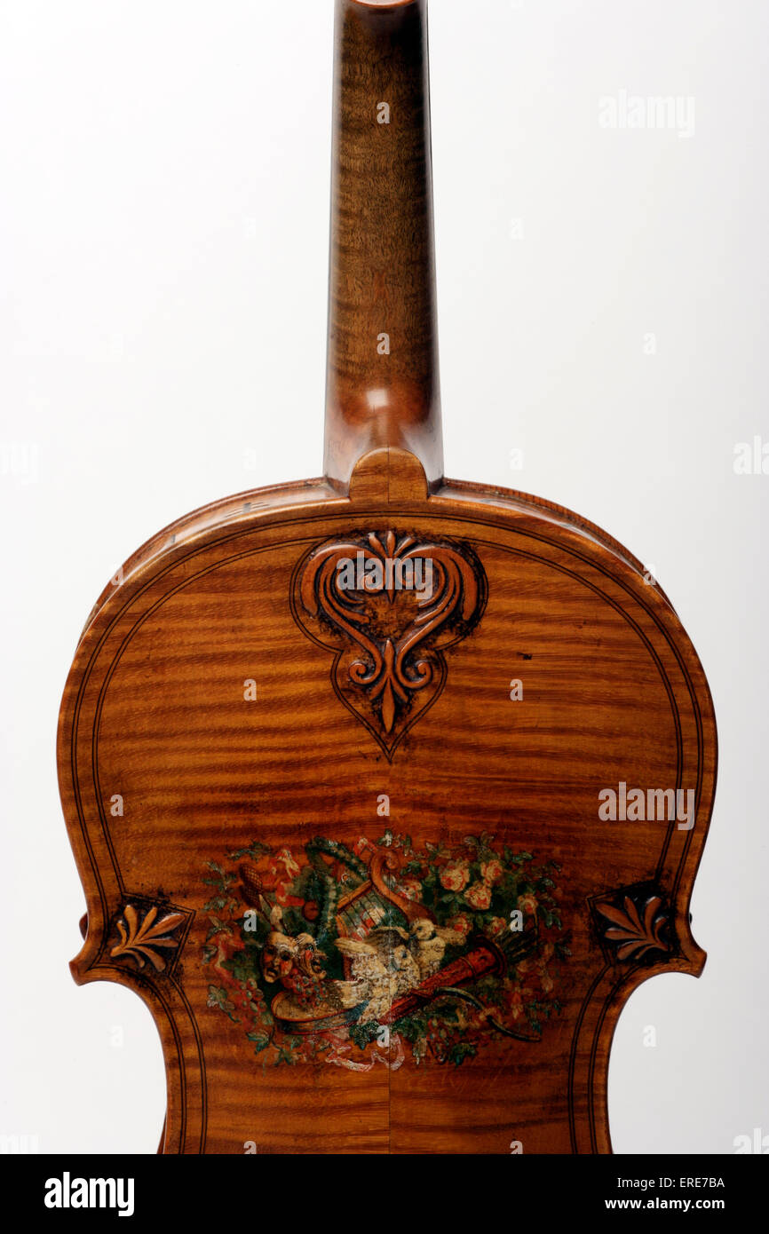 Detail of the inlay on the back of a violin. Violin made by either ...