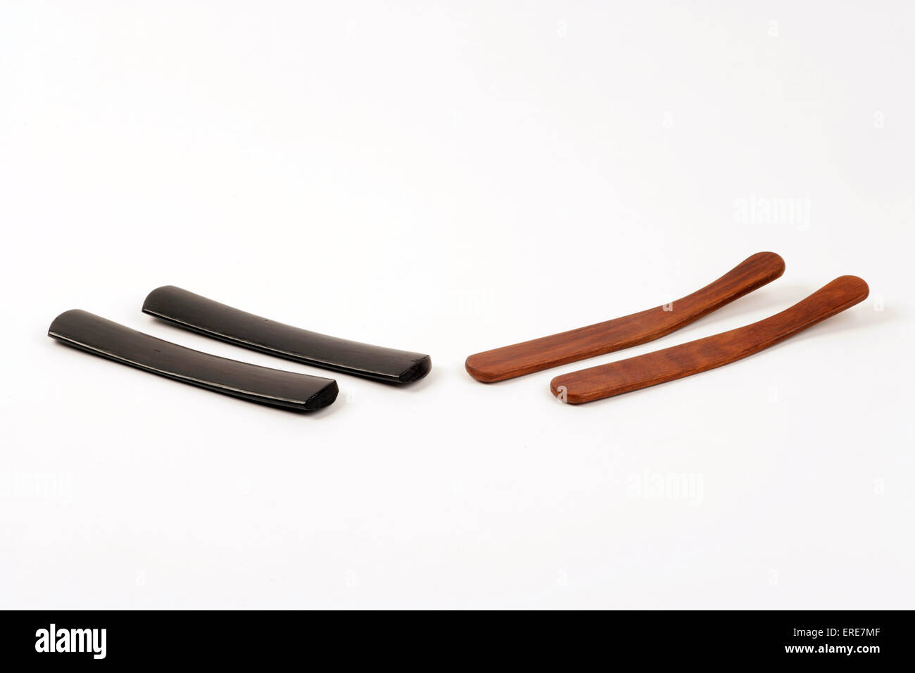 Bones, made of two different types of wood, Irish percussion instrument ...