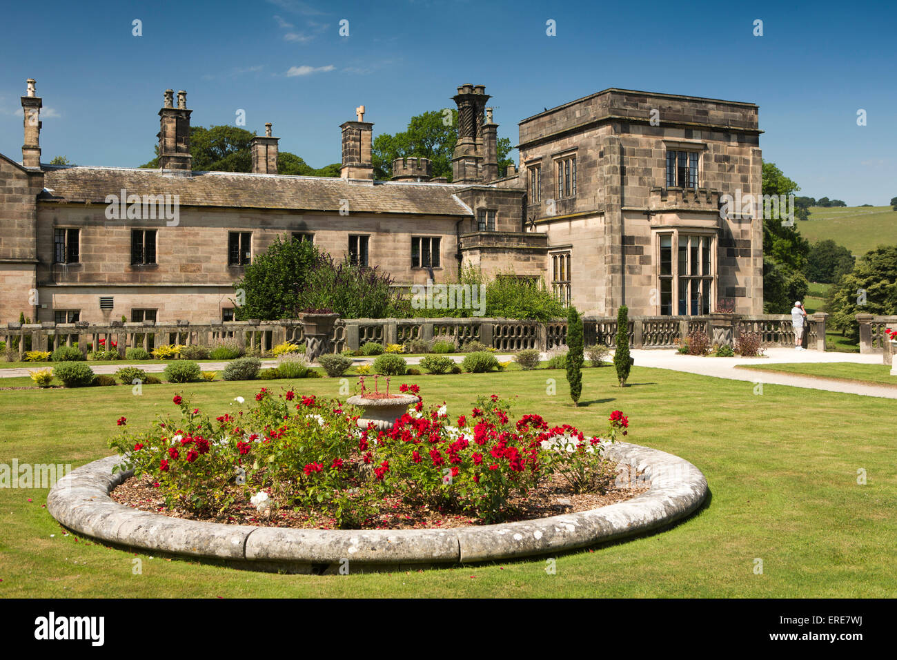 UK, England, Staffordshire, Ilam Hall now used as YHA Youth Hostel ...