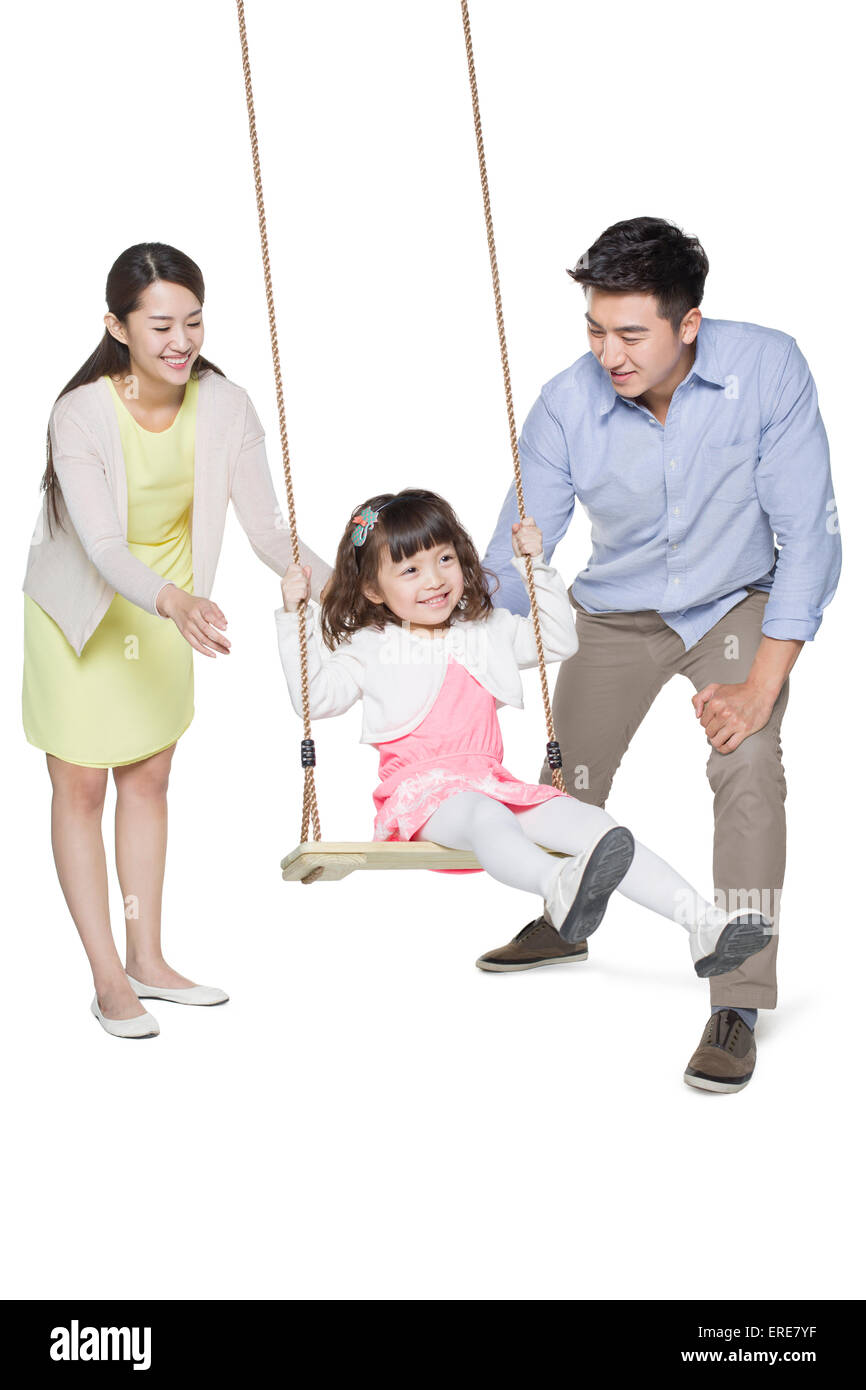 Pushing swing home hi-res stock photography and images - Alamy