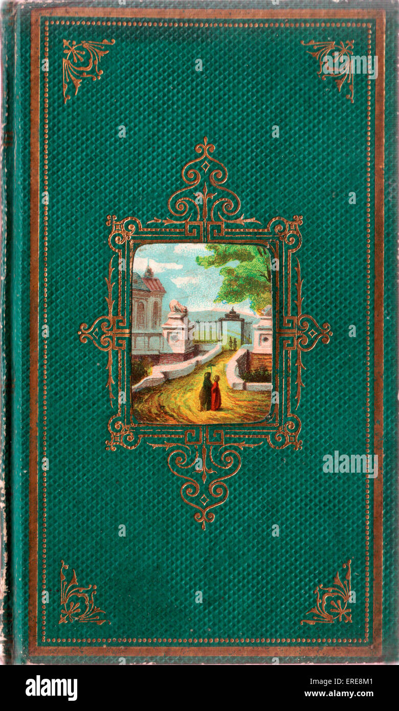Ornate cover of children's story book, 1870. Example of 19th century ...