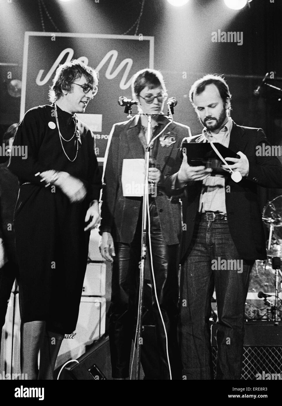 British DJ John Peel, OBE (1939-2004) receiving an award from Peter ...
