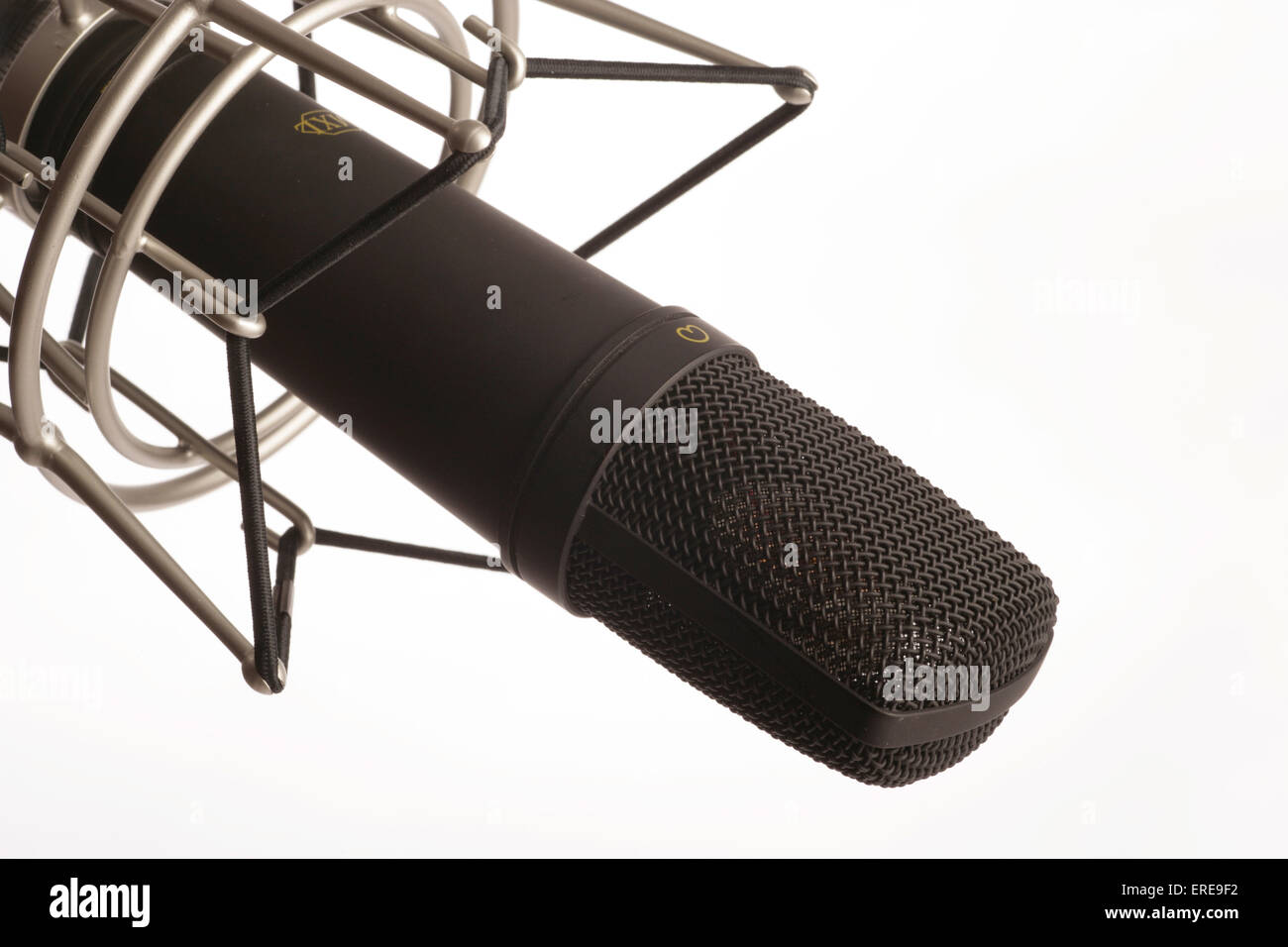 condenser microphone made by MXL in a shock mount suspension cage to ...