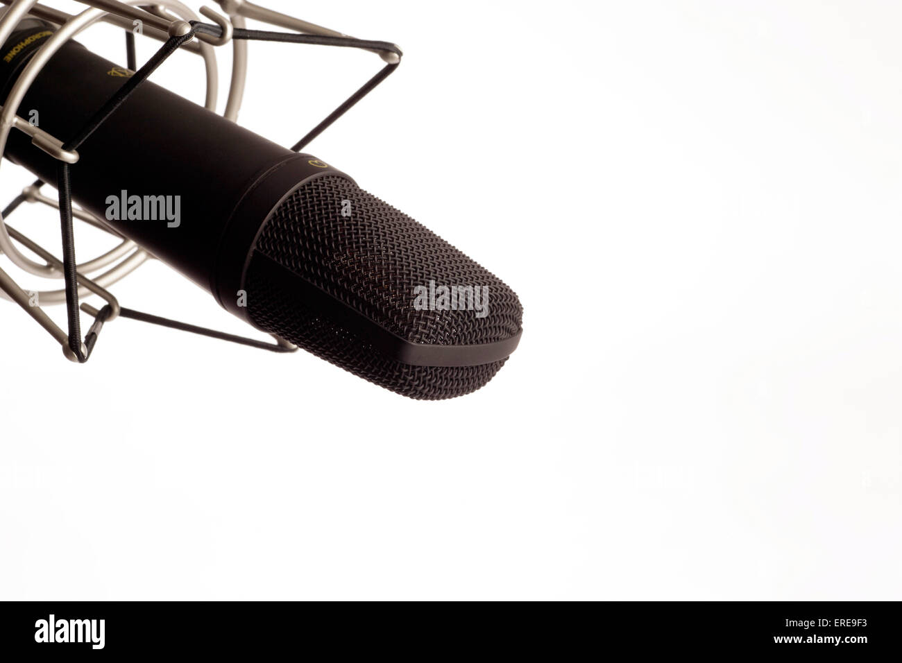 condenser microphone made by MXL in a shock mount suspension cage to ...