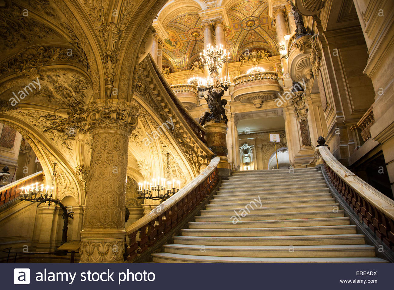 Opera Garnier Grand Staircase Paris Stock Photos & Opera Garnier Grand ...