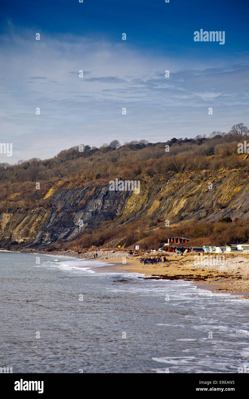 The unstable cliffs cause frequent landslips west of Lyme Regis on the ...