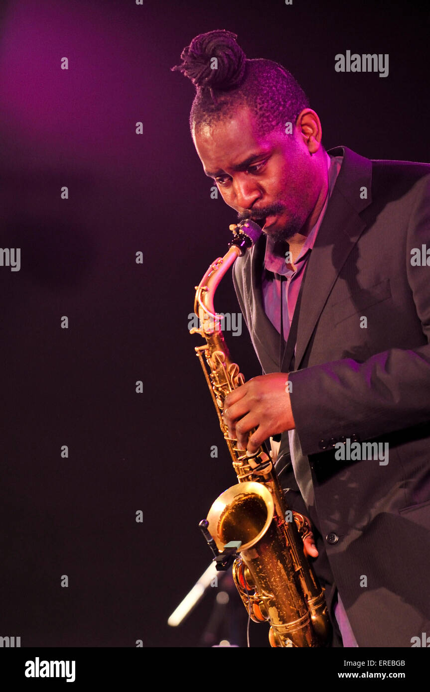 British saxophone player Jason Yarde photographed at the Cheltenham ...