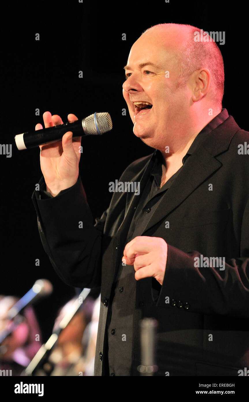 Ian Shaw giving a vocal performance as part of a concert in Gloucester ...