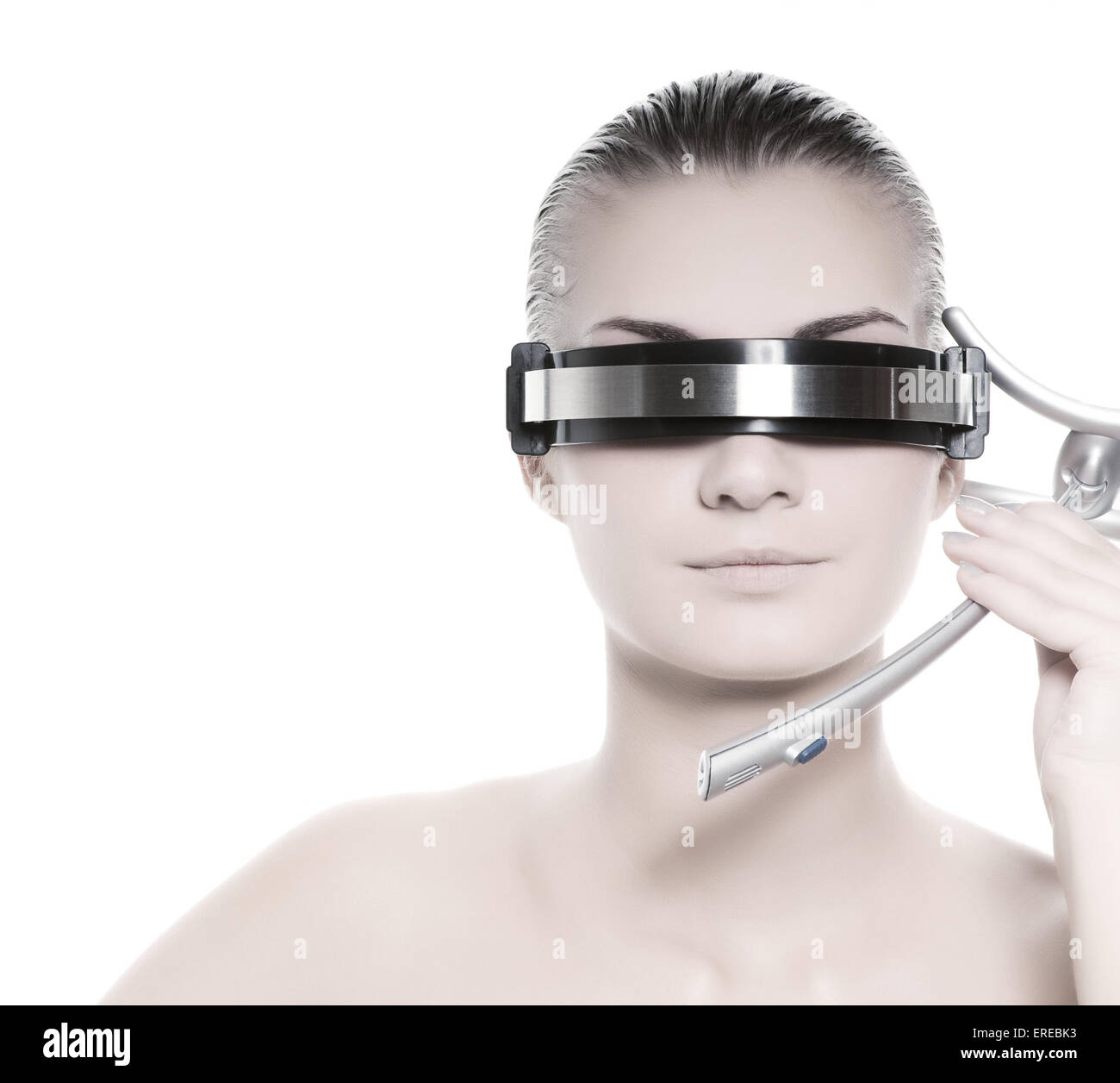 Futuristic cyber online operator Stock Photo - Alamy