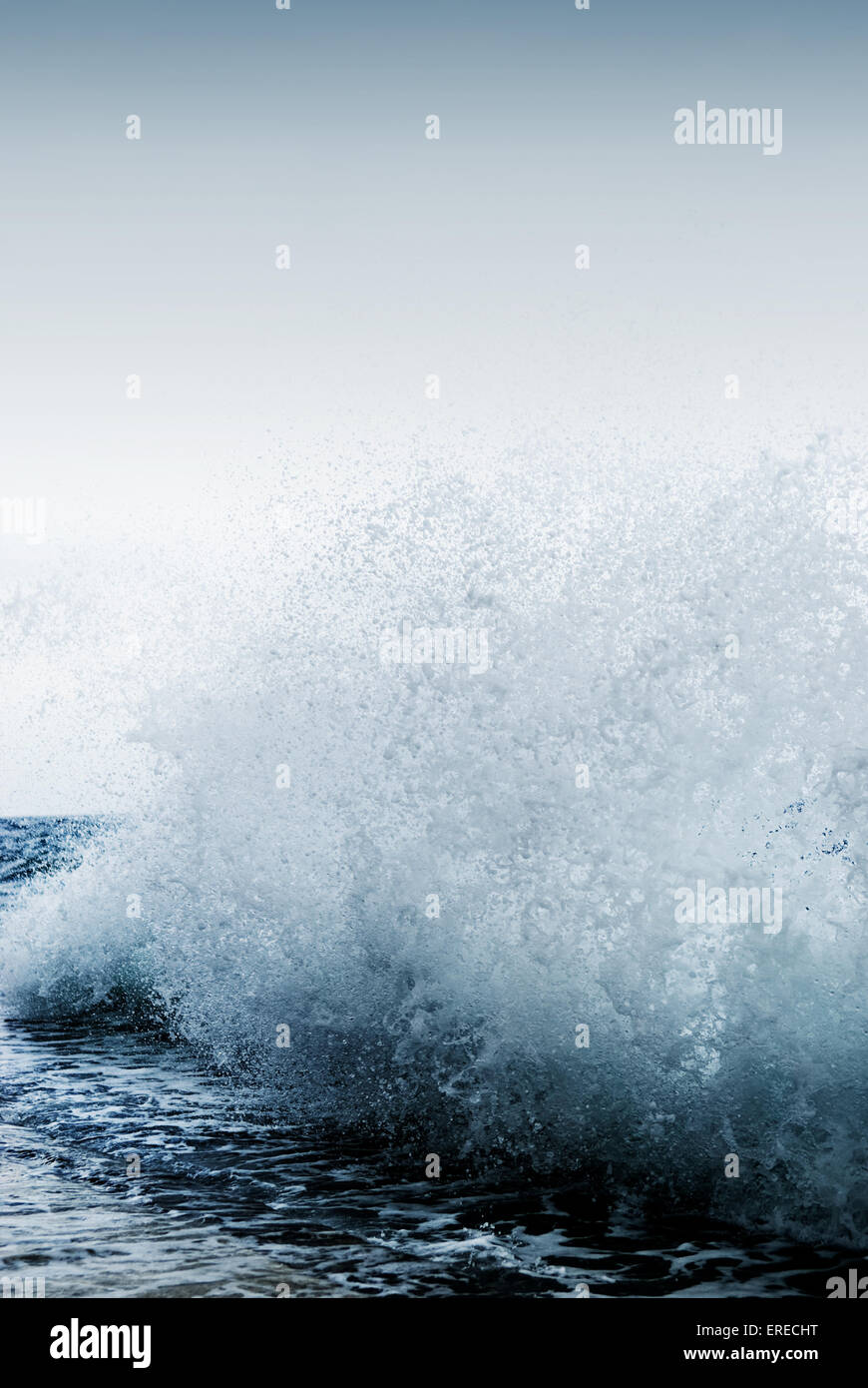 Big ocean wave breaking the shore Stock Photo - Alamy