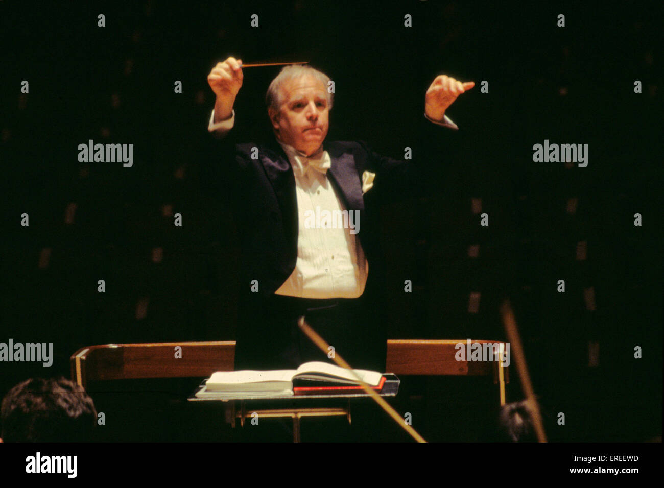 Leonard Slatkin conducting at Royal Festival Hall, 1998. American ...