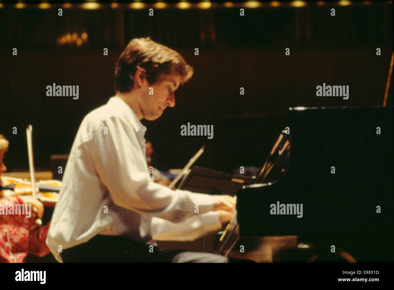 Nikolai Lugansky playing the piano at Royal Festival Hall, 1998 ...