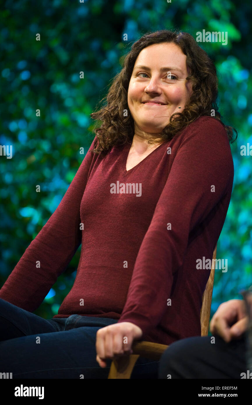 Carrie Quinlan comedian on stage at Hay Festival 2015 Stock Photo - Alamy