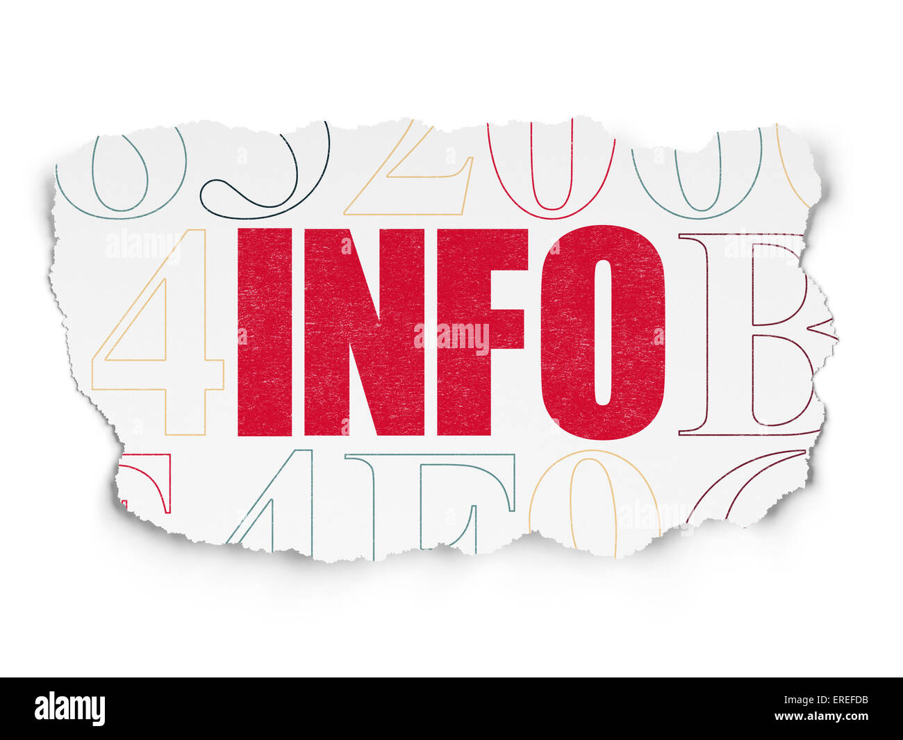 Information concept: Info on Torn Paper background Stock Photo - Alamy