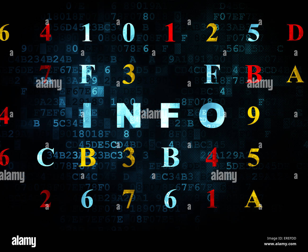 Data concept: Info on Digital background Stock Photo - Alamy