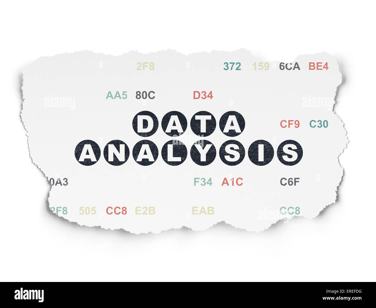 Information concept: Data Analysis on Torn Paper background Stock Photo ...