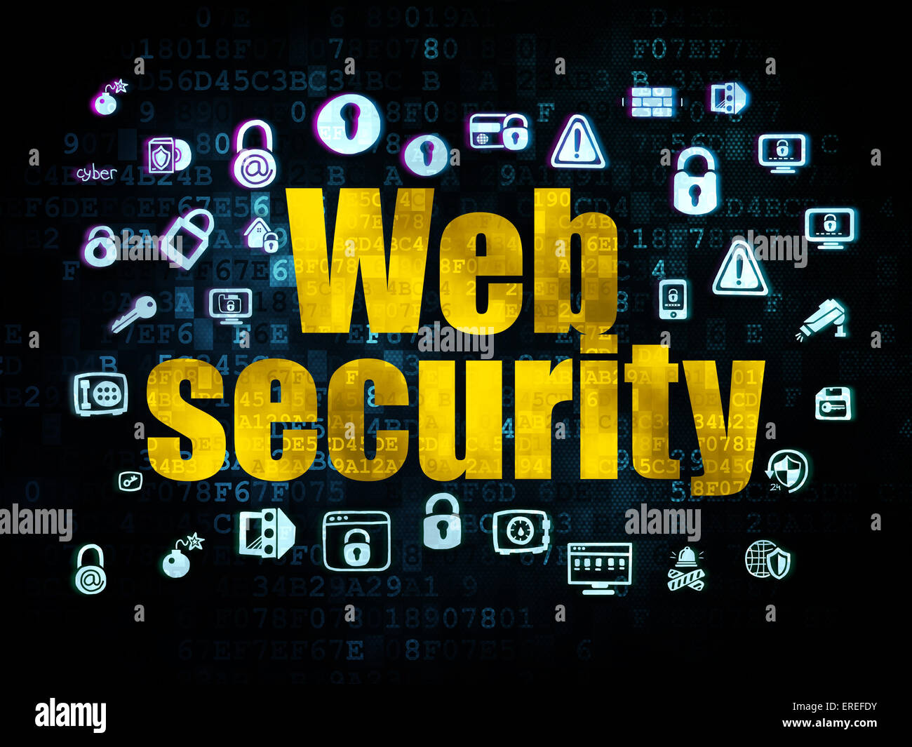 Protection concept: Web Security on Digital background Stock Photo - Alamy