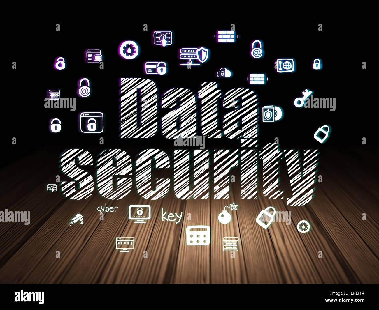 Safety concept: Data Security in grunge dark room Stock Photo - Alamy