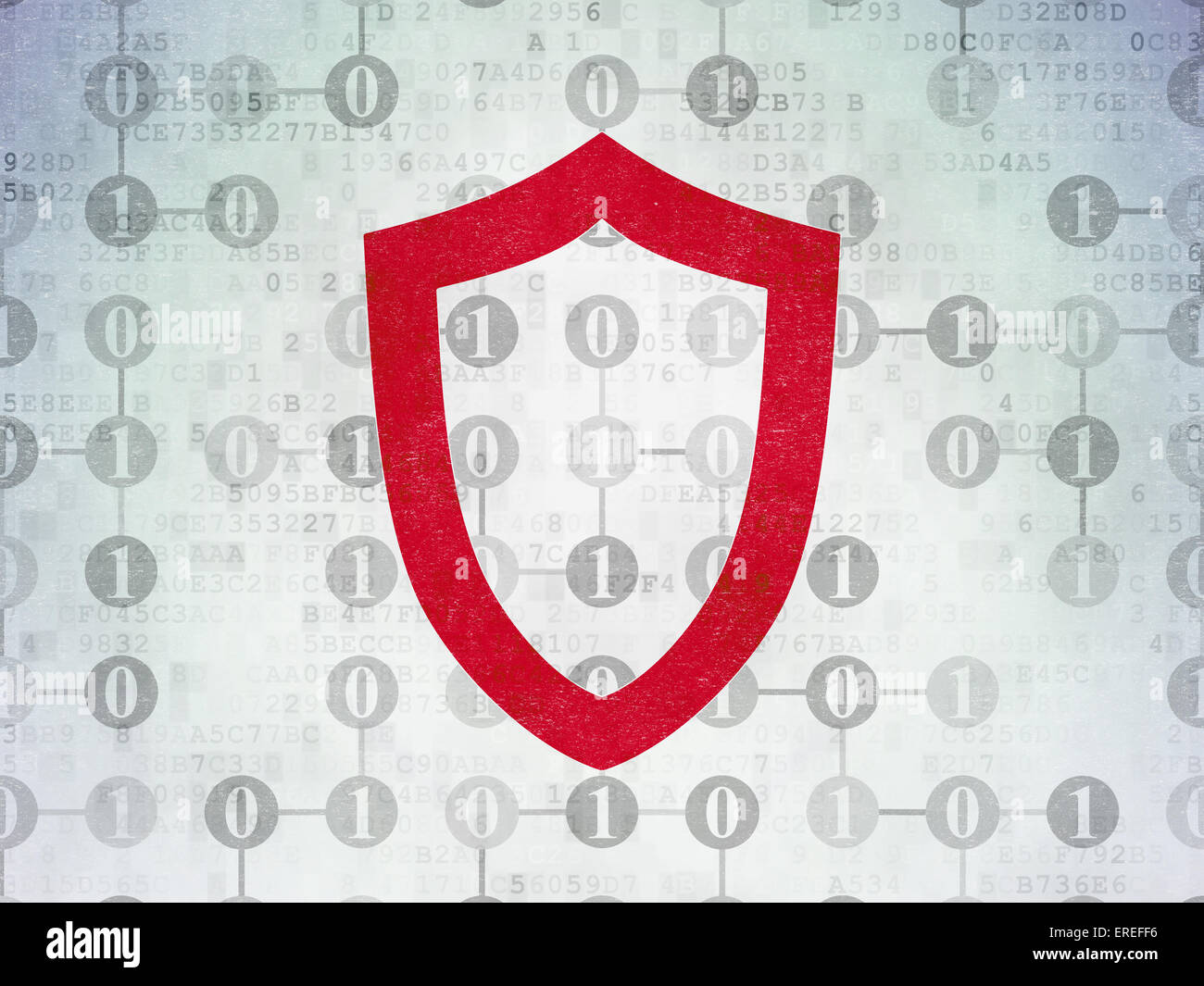 Safety concept: Contoured Shield on Digital Paper background Stock ...
