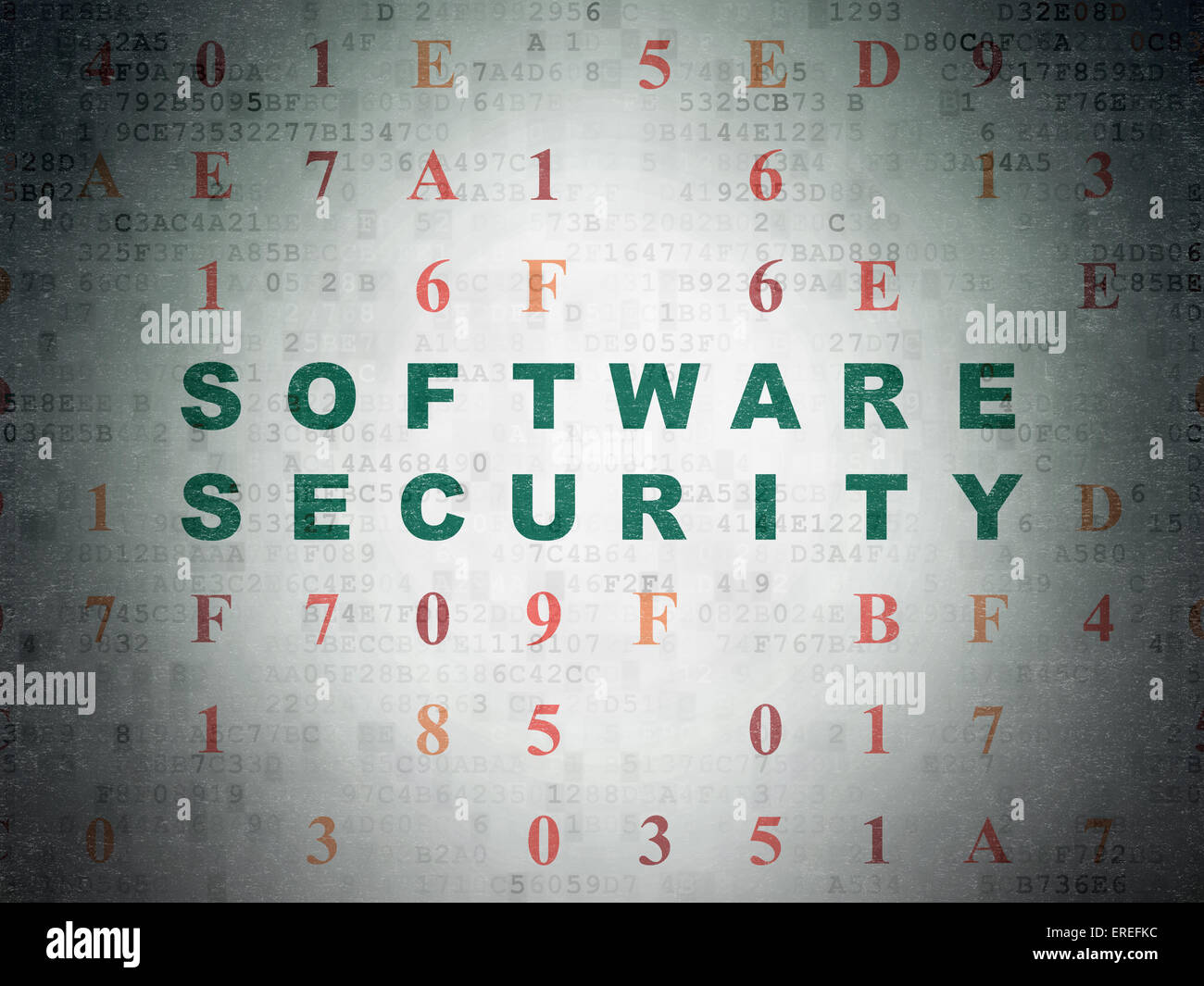 Safety concept: Software Security on Digital Paper background Stock ...