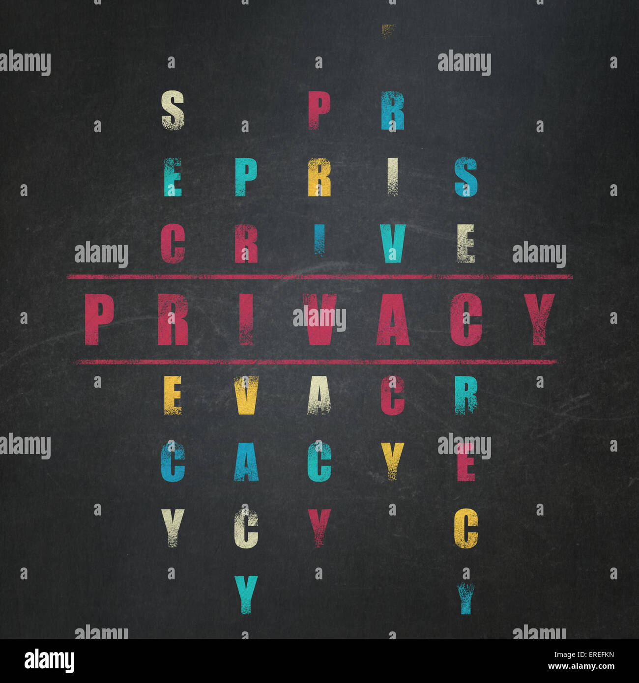 Protection concept: word Privacy in solving Crossword Puzzle Stock ...