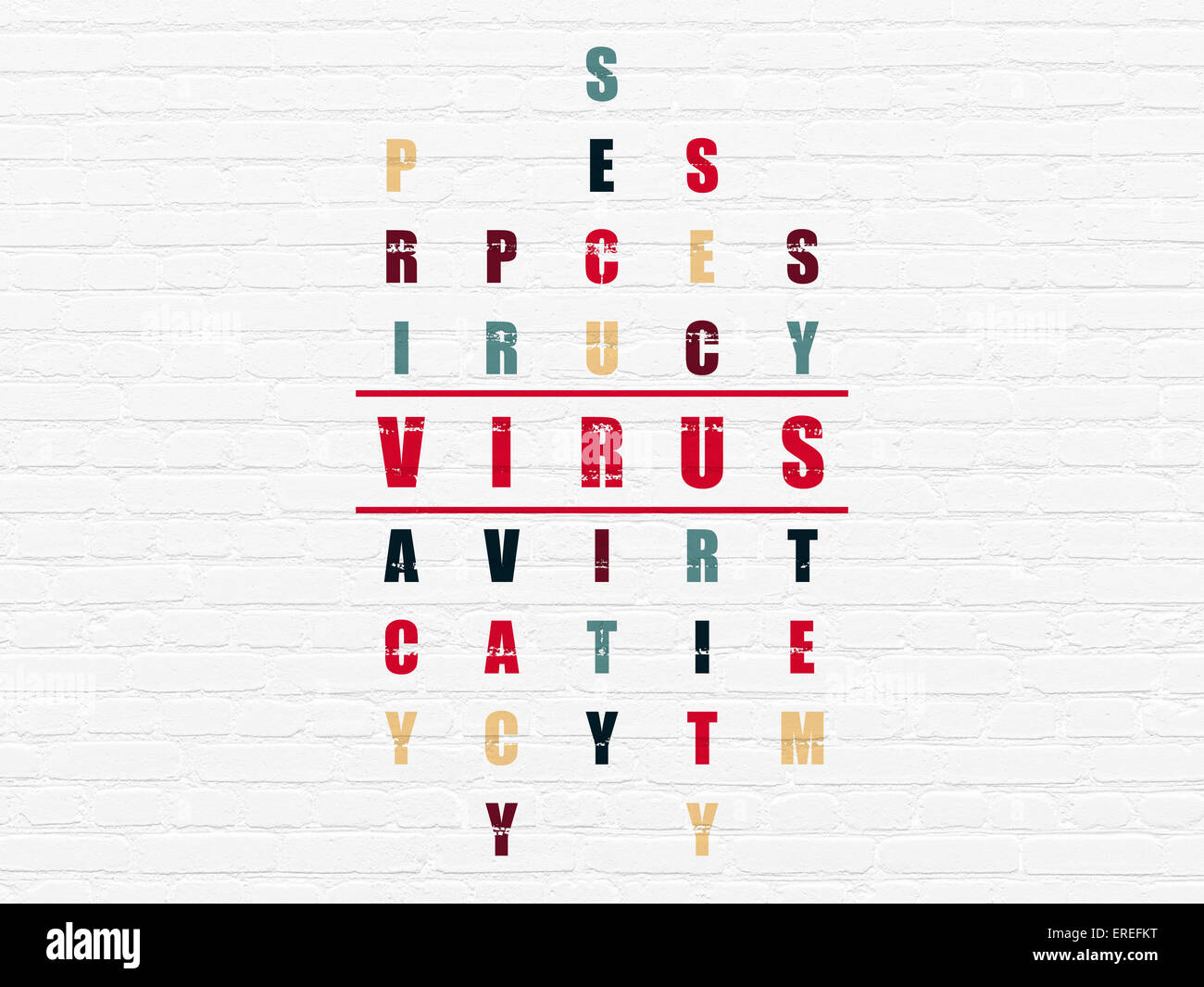 Safety concept: word Virus in solving Crossword Puzzle Stock Photo - Alamy