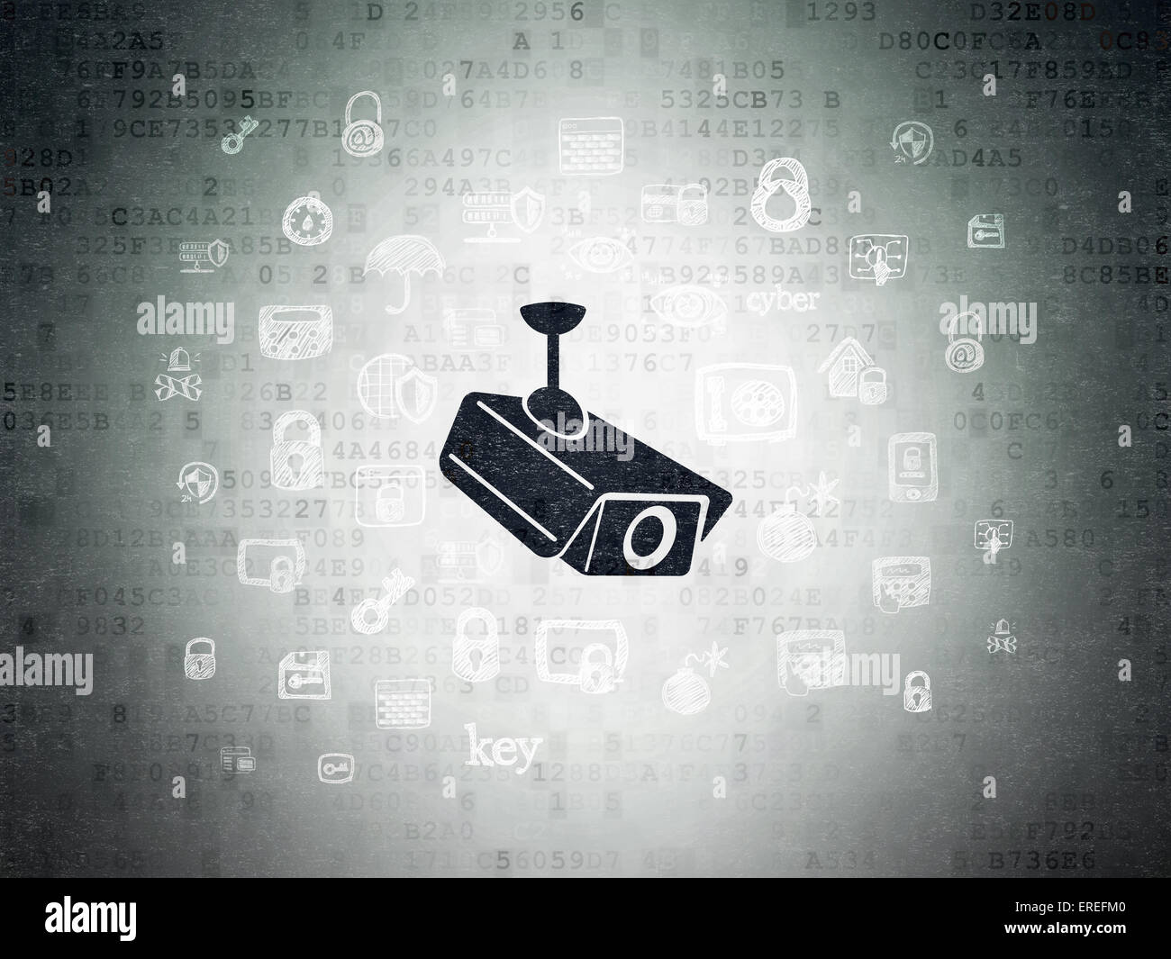 Safety concept: Cctv Camera on Digital Paper background Stock Photo - Alamy