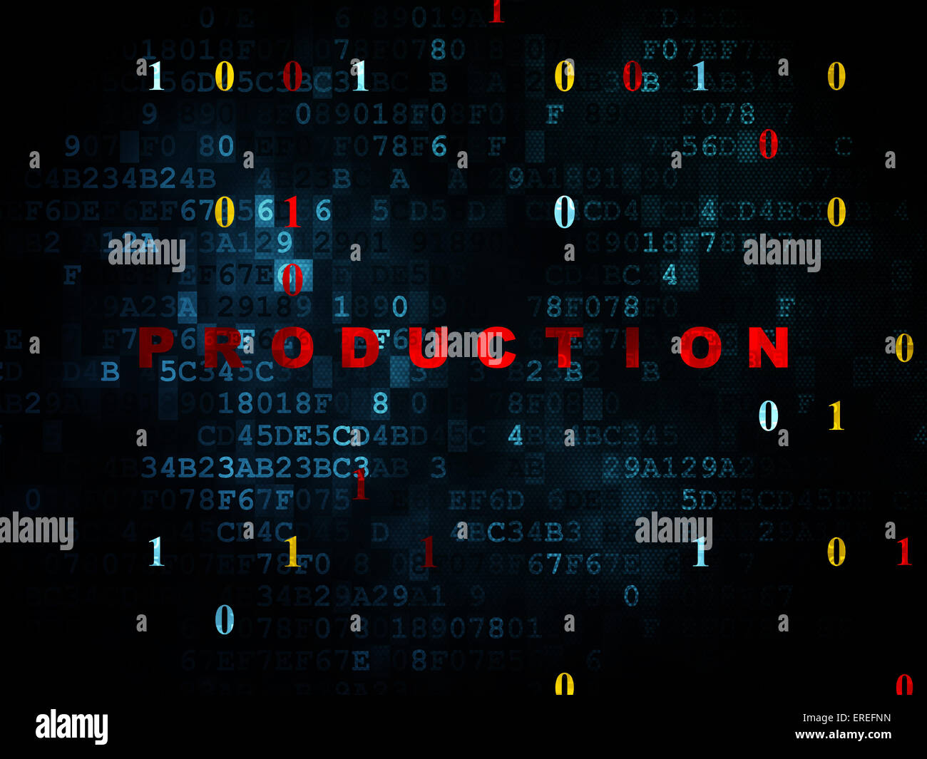 Finance concept: Production on Digital background Stock Photo - Alamy